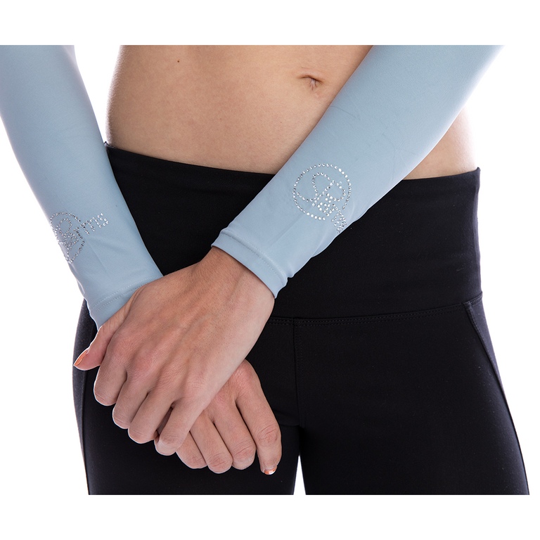 Women’s Crystal Arm Sleeves UPF 50+ (Grey) | Sparms AU – SParms