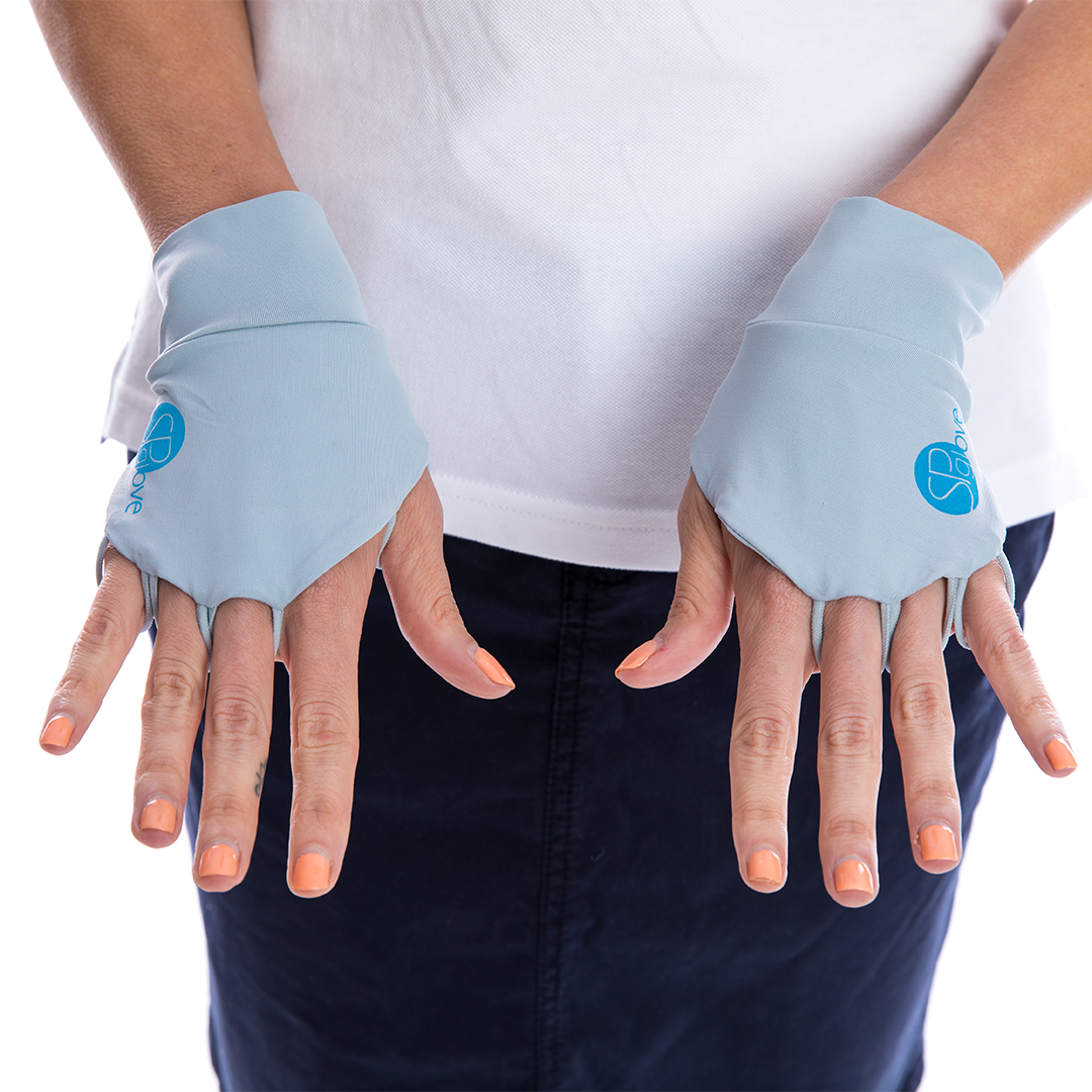 UPF 50+ Palmless Gloves (Grey) | Sparms AU – SParms