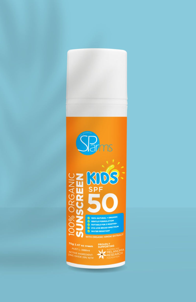100% Organic Kids Sunscreen SPF 50 | Safe & Natural | Sparms AU – SParms